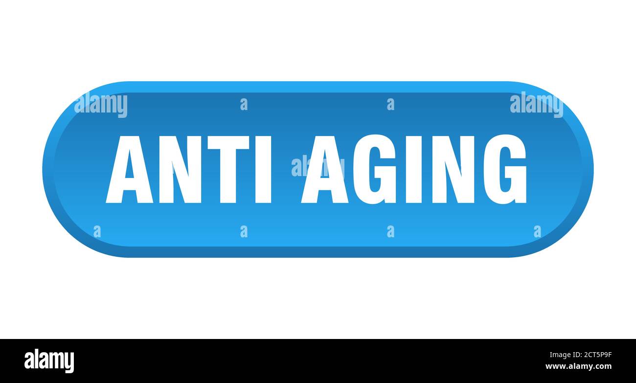 anti aging button. rounded sign isolated on white background Stock ...