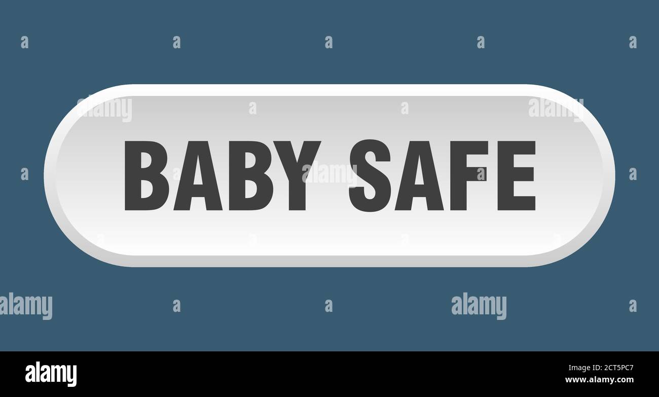 baby safe button. rounded sign isolated on white background Stock ...