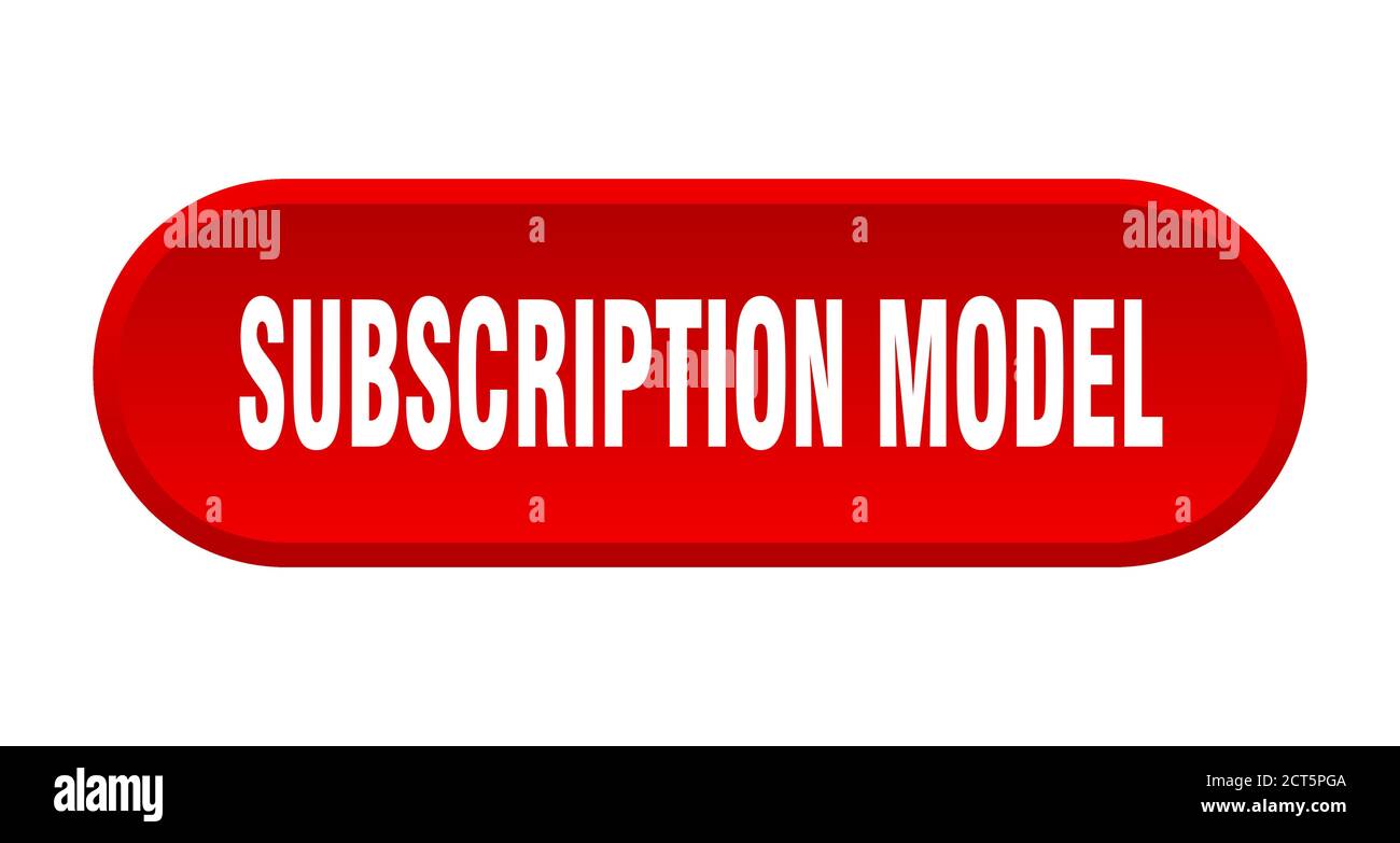 subscription model button. rounded sign isolated on white background ...