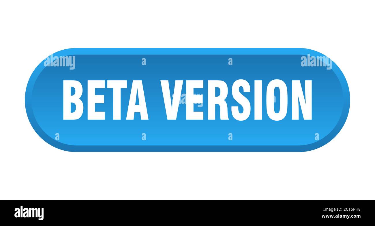 beta version button. rounded sign isolated on white background Stock ...