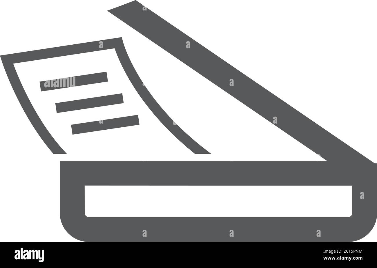 Scanner icon in flat style color. Vector illustration Stock Vector ...