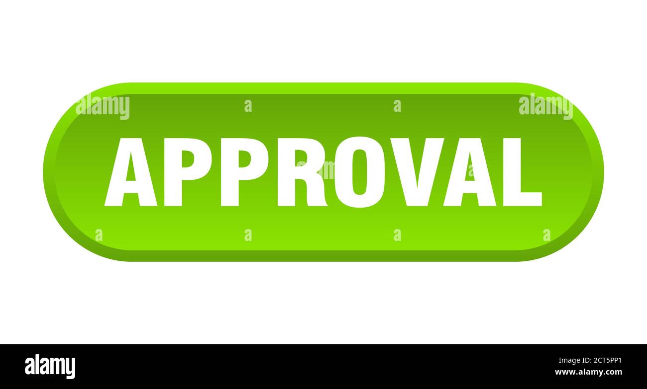 approval button. rounded sign isolated on white background Stock Vector ...
