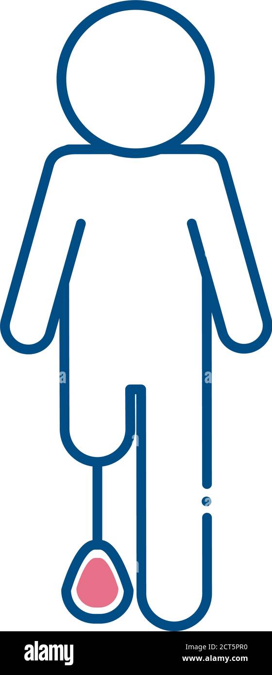 man with leg prosthesis line style icon vector design Stock Vector ...