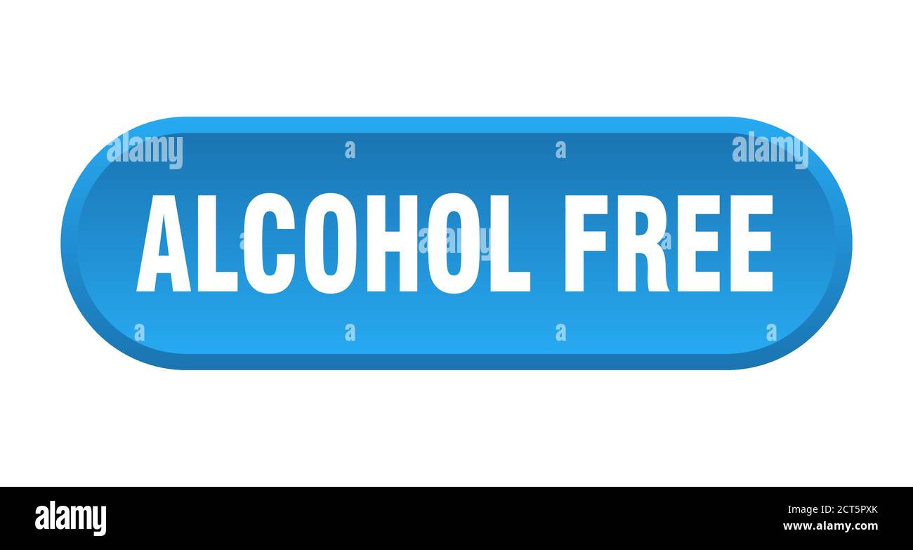 alcohol free button. rounded sign isolated on white background Stock ...