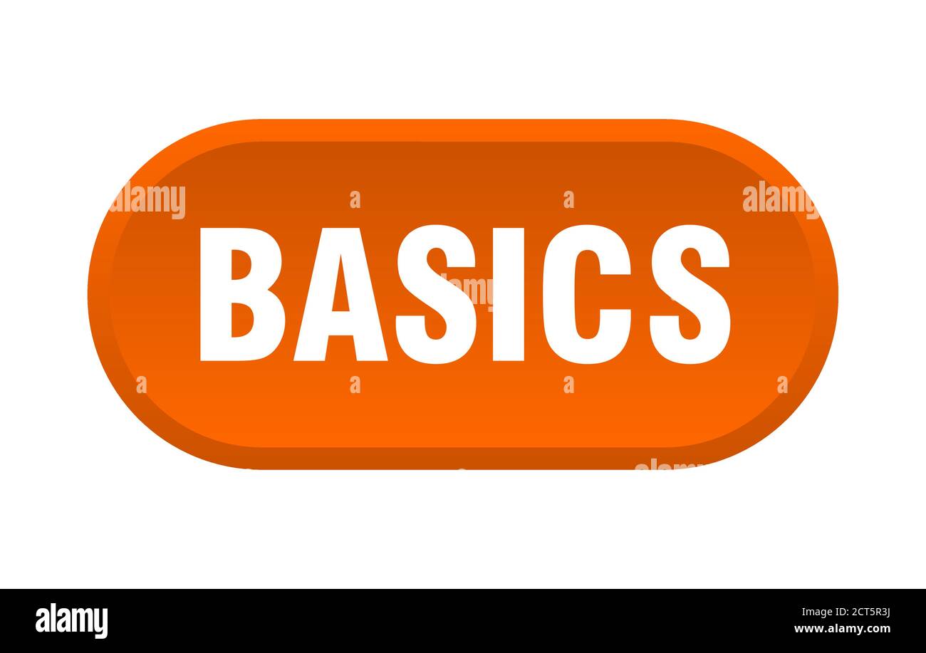 basics button. rounded sign isolated on white background Stock Vector ...