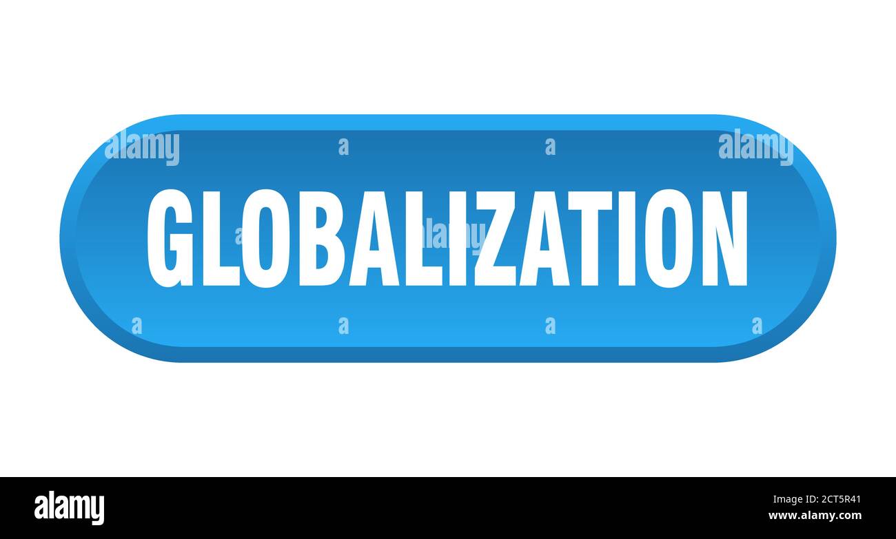 globalization button. rounded sign isolated on white background Stock ...
