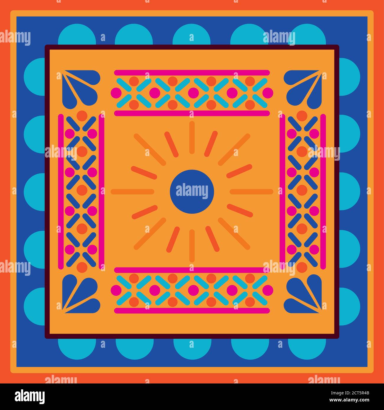 mexican sun in frame vector design Stock Vector Image & Art - Alamy