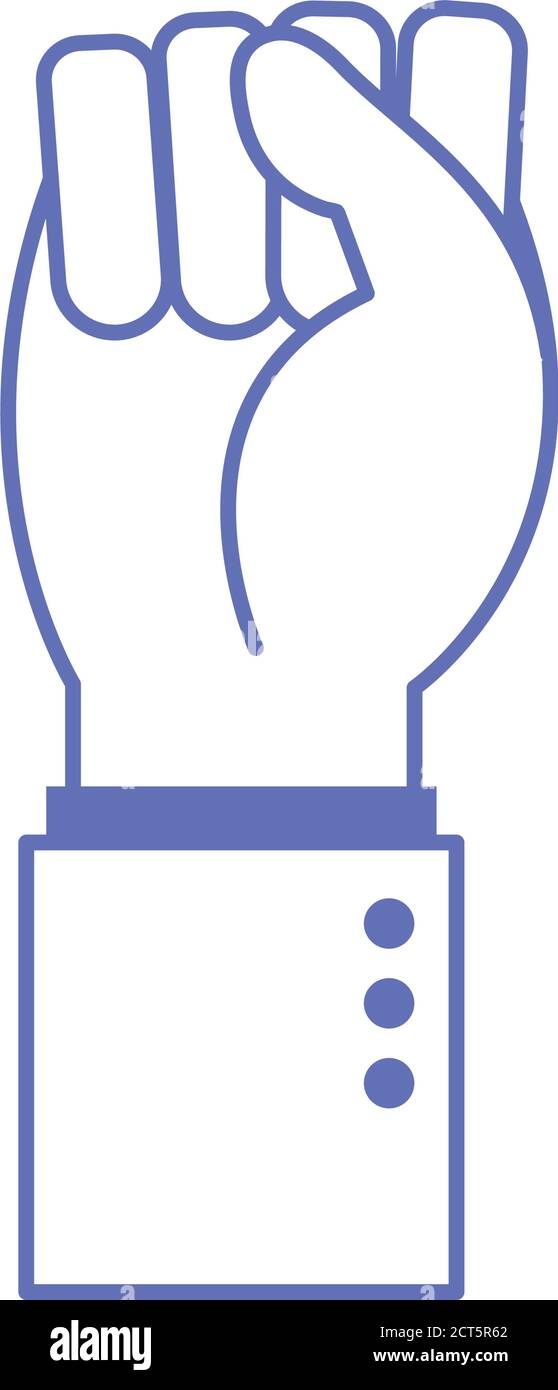 s hand sign language line and fill style icon vector design Stock ...