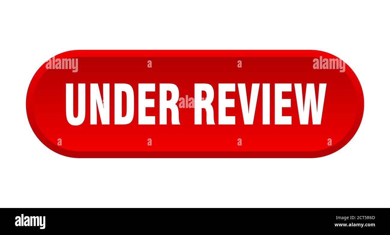 under review button. rounded sign isolated on white background Stock ...