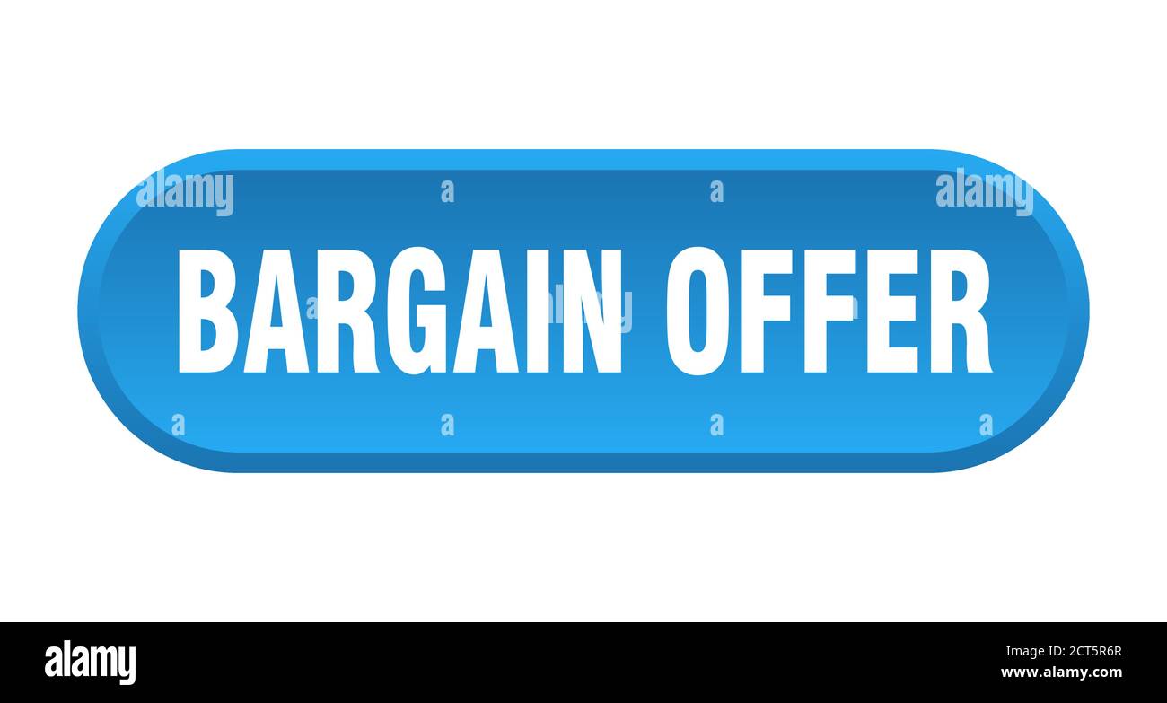 bargain offer button. rounded sign isolated on white background Stock ...