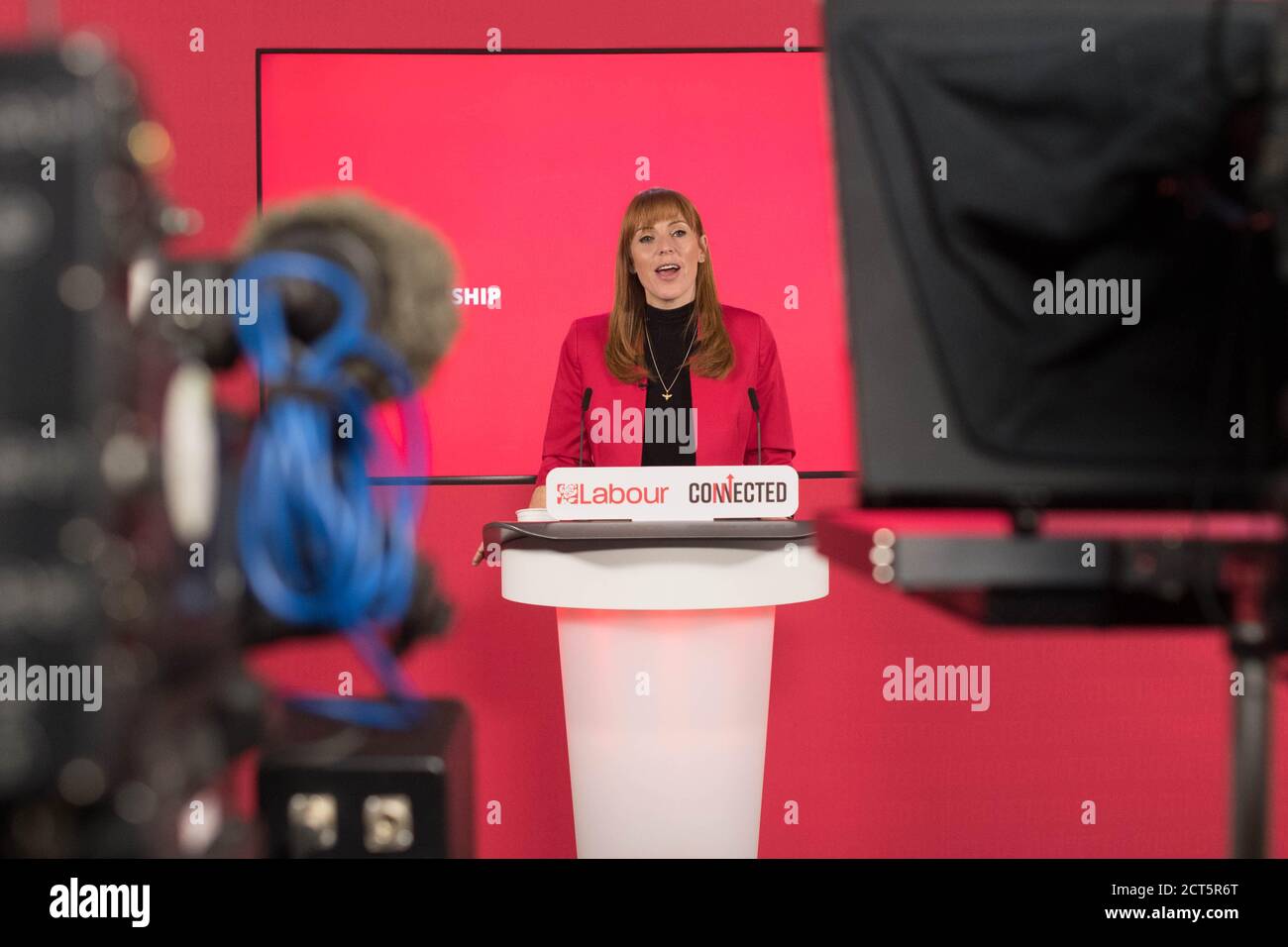 Deputy leader Angela Rayner speaking at the Labour Party's online ...