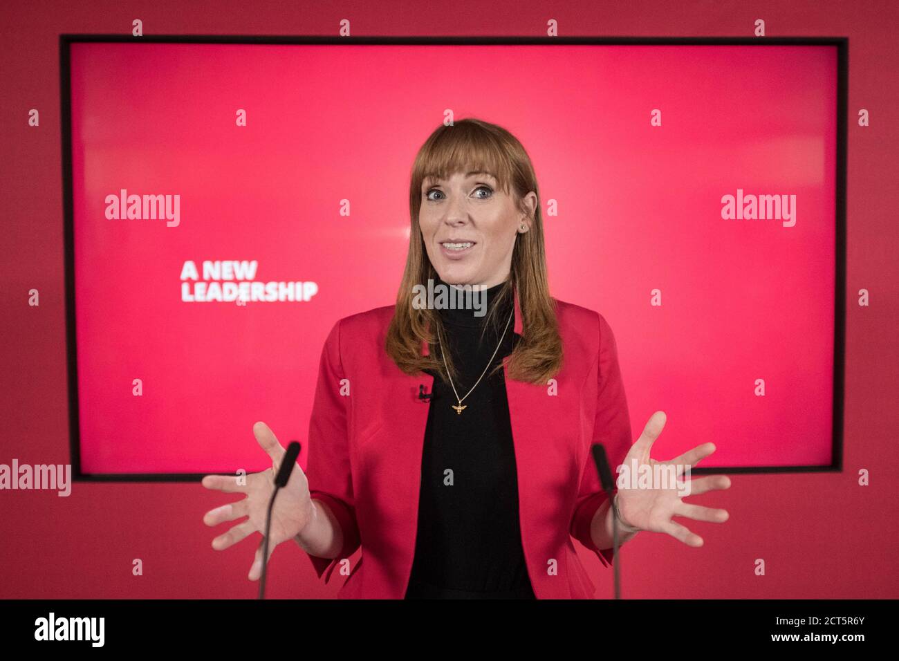 Deputy leader Angela Rayner speaking at the Labour Party's online ...
