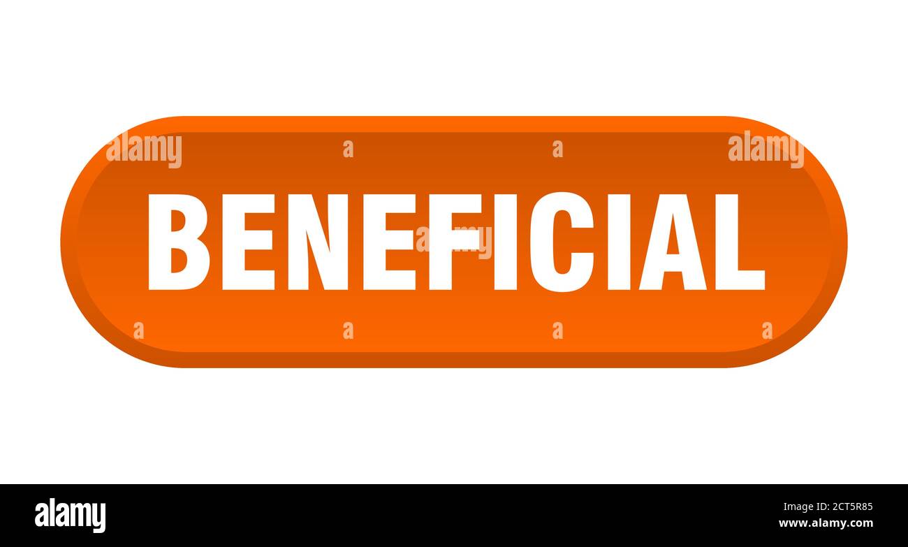 beneficial button. rounded sign isolated on white background Stock ...