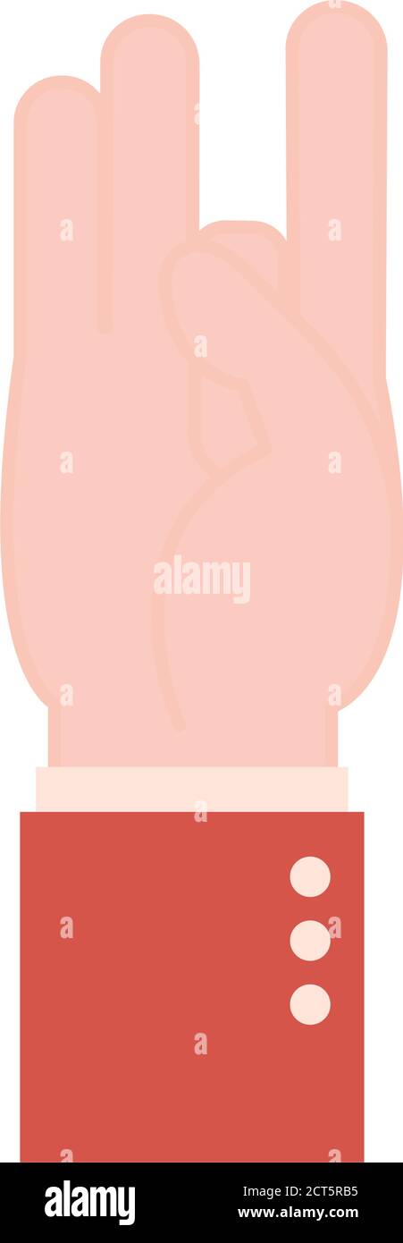 eight hand sign language flat style icon vector design Stock Vector ...