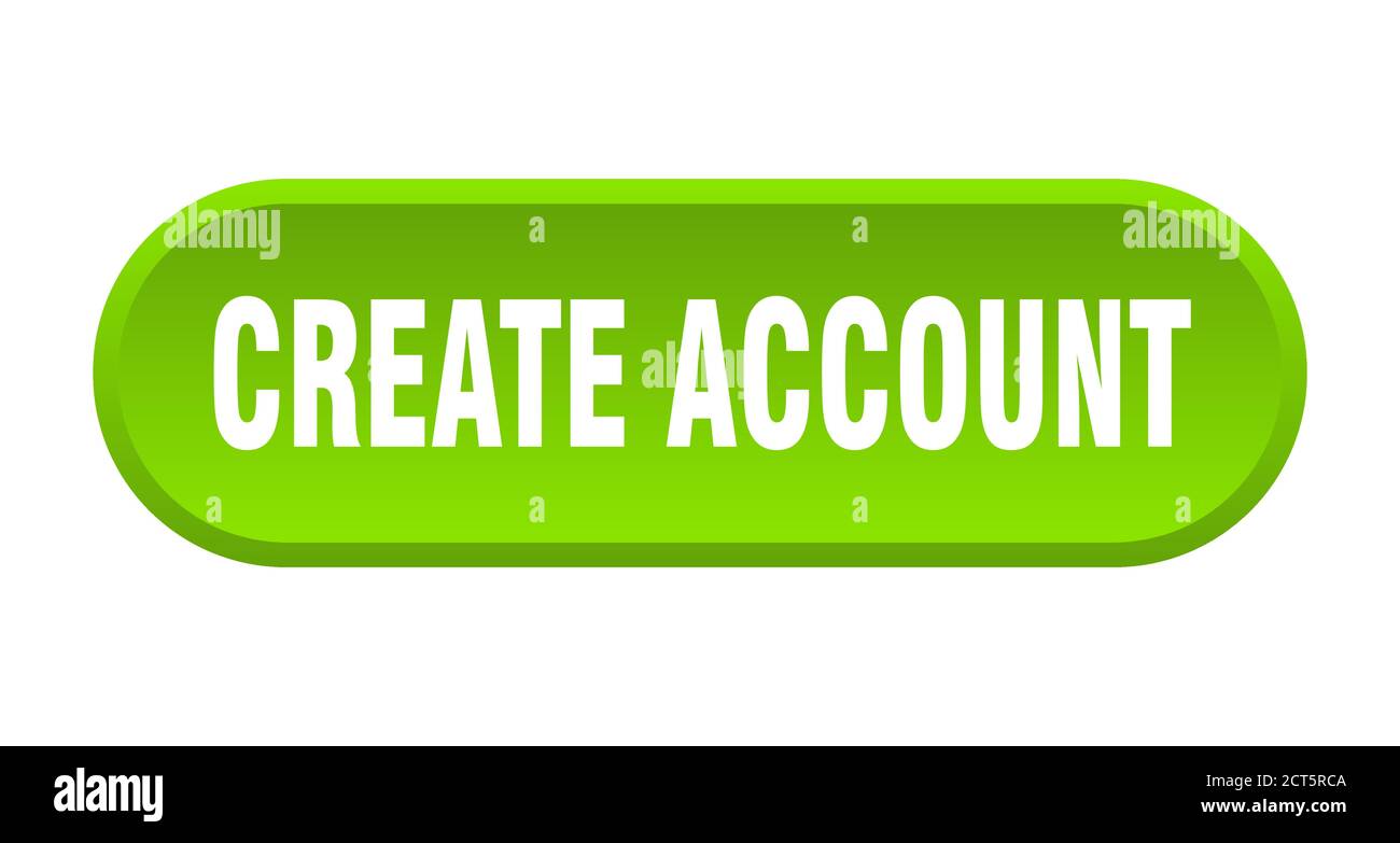 create account button. rounded sign isolated on white background Stock ...