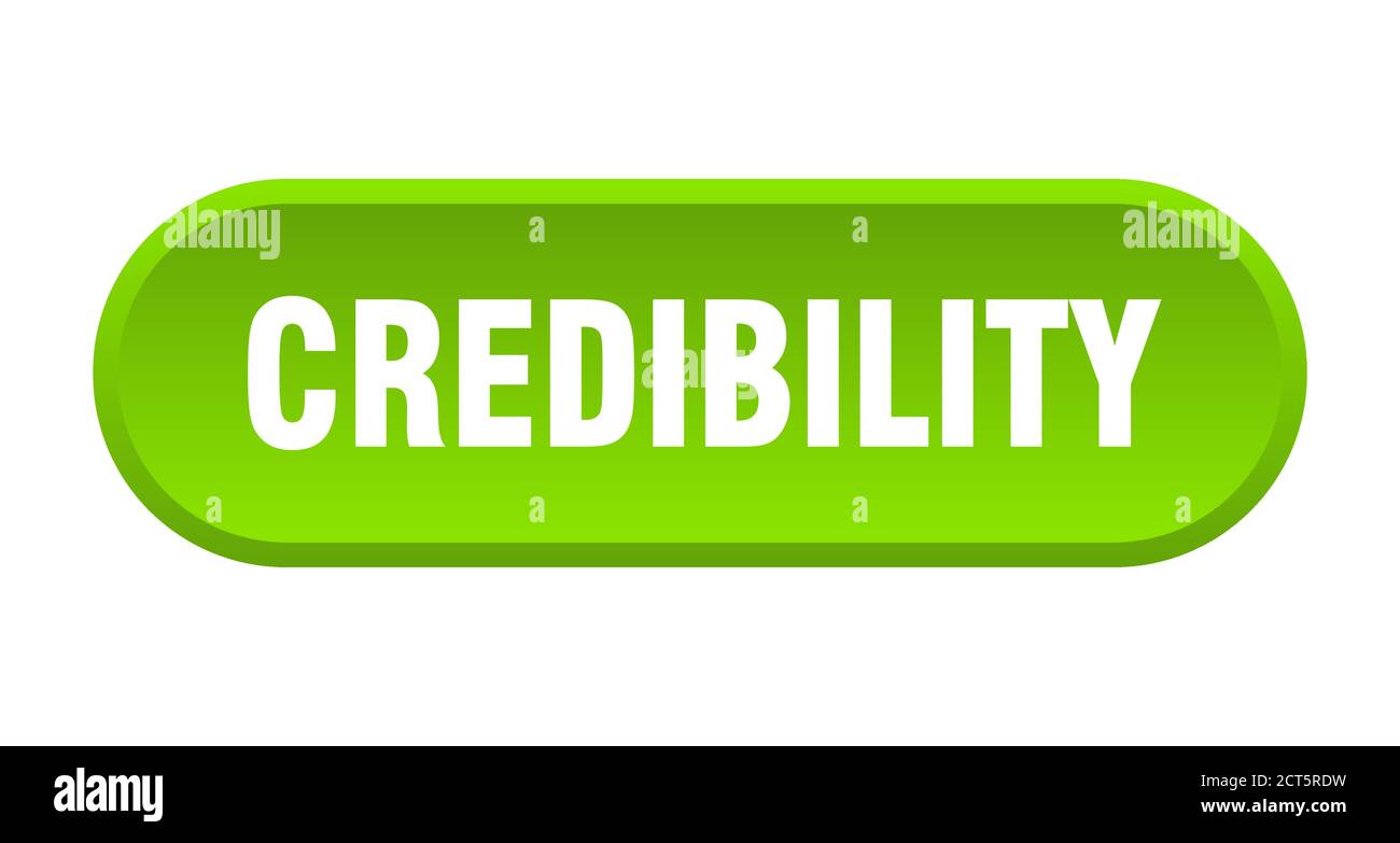 credibility button. rounded sign isolated on white background Stock ...