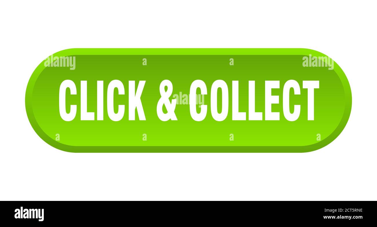 click & collect button. rounded sign isolated on white background Stock ...