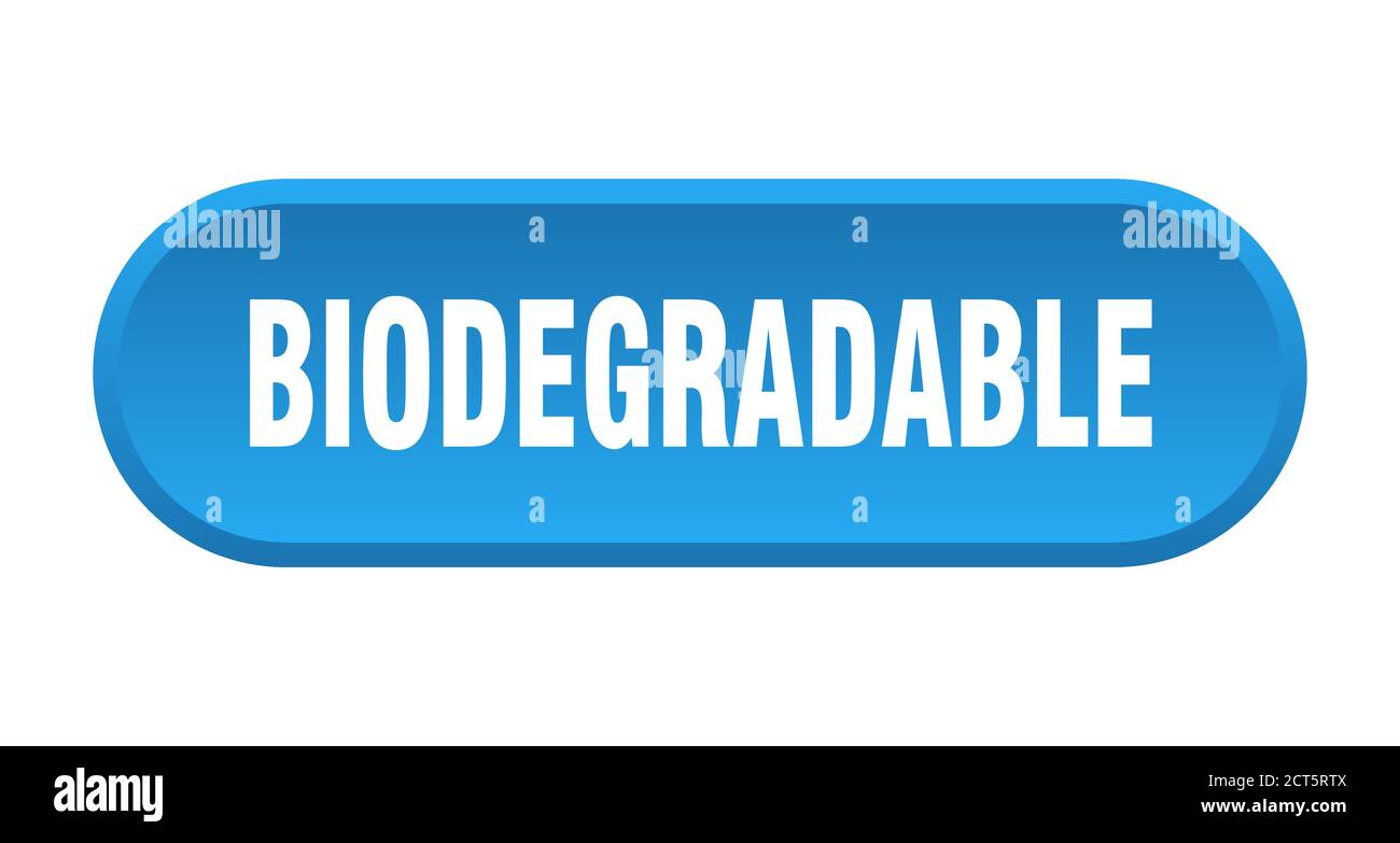 biodegradable button. rounded sign isolated on white background Stock ...