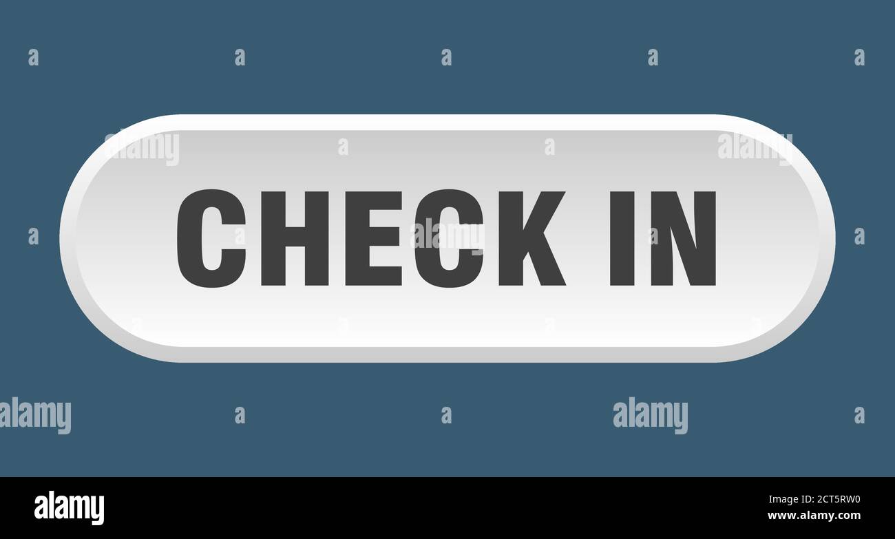 check in button. rounded sign isolated on white background Stock Vector ...