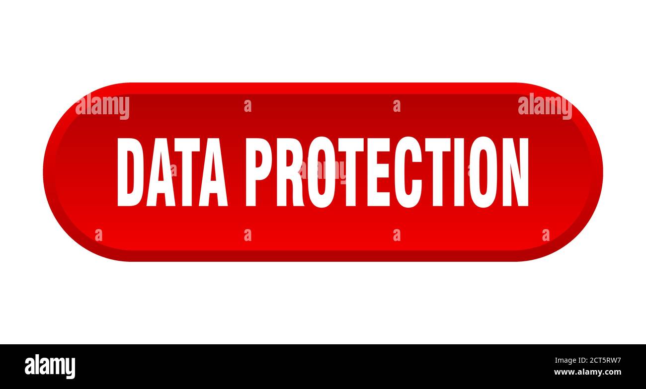 data protection button. rounded sign isolated on white background Stock ...