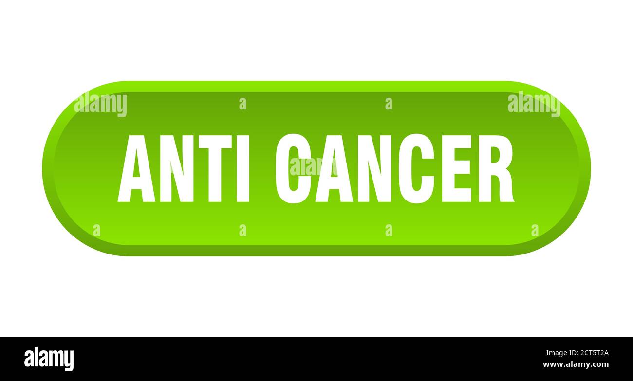 anti cancer button. rounded sign isolated on white background Stock ...