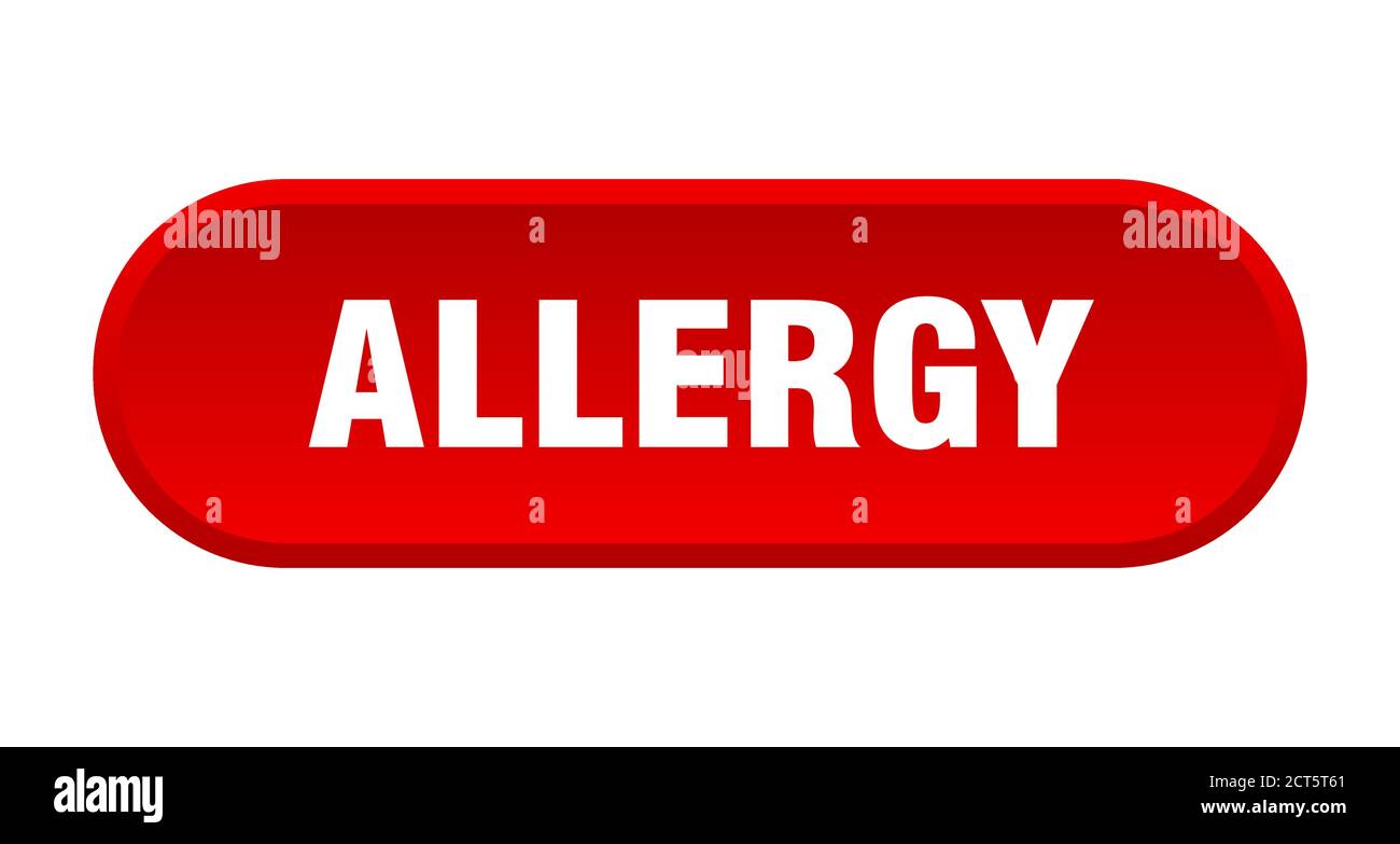 allergy button. rounded sign isolated on white background Stock Vector ...