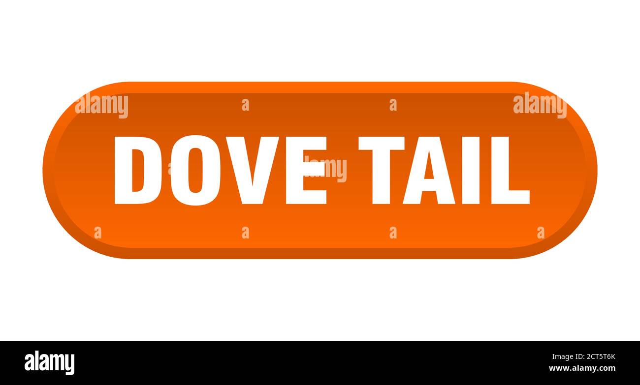 dove tail button. rounded sign isolated on white background Stock ...