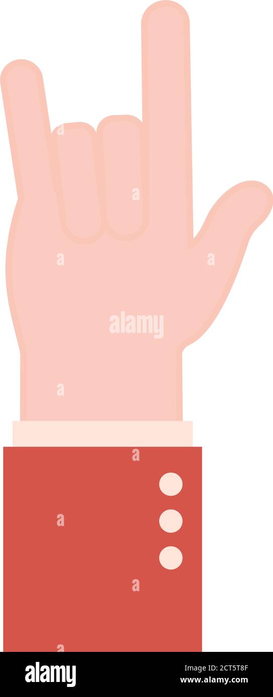 l hand sign language flat style icon vector design Stock Vector Image ...