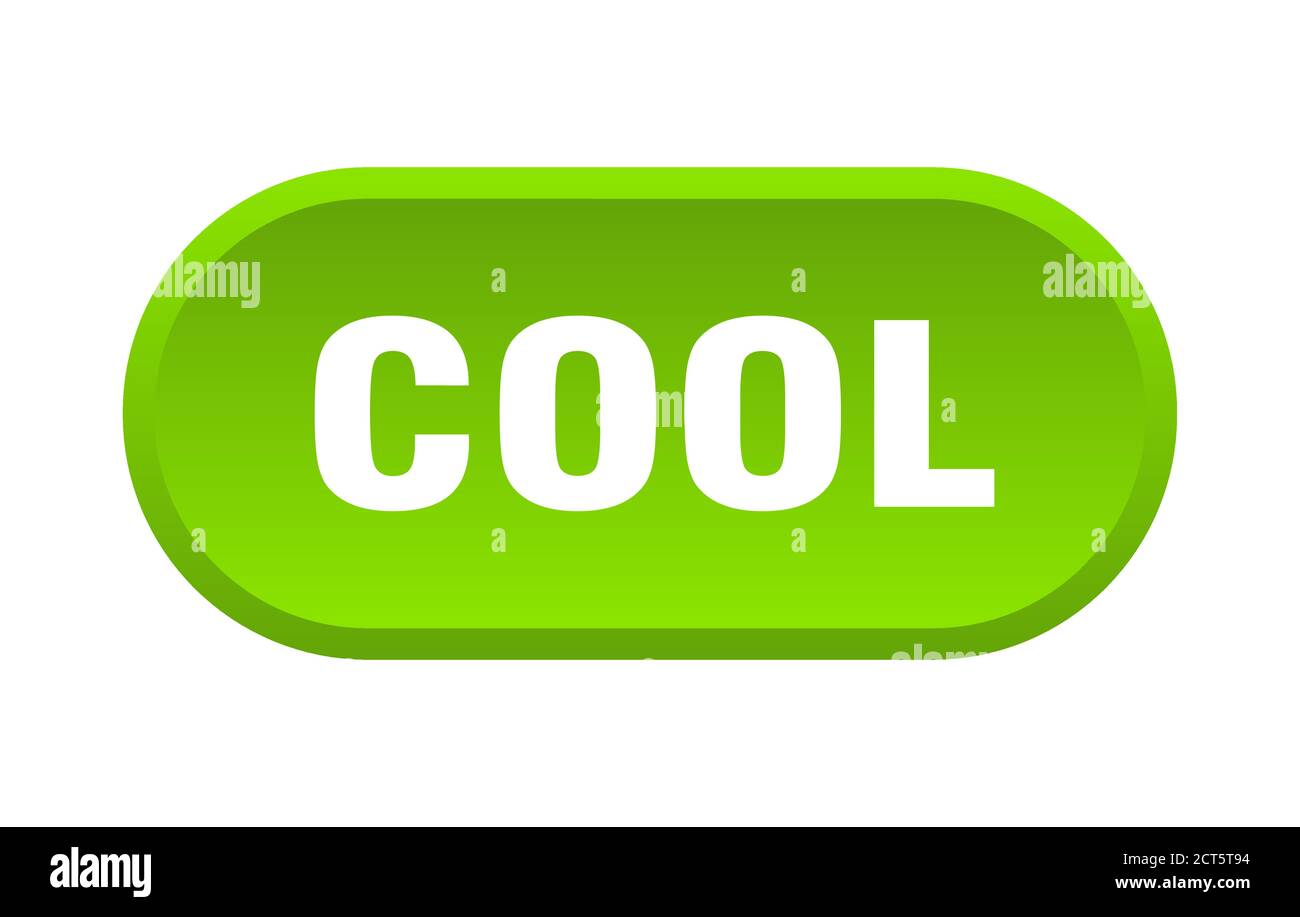 cool button. rounded sign isolated on white background Stock Vector ...