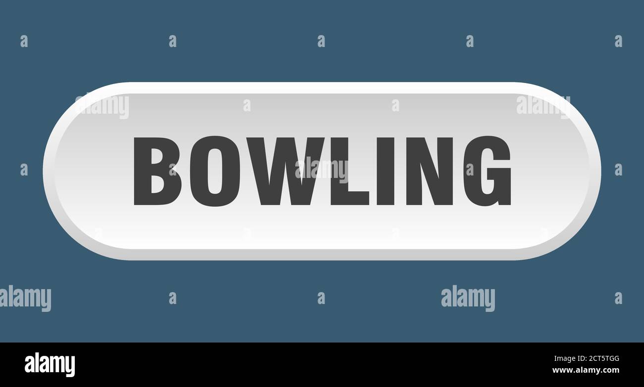 bowling button. rounded sign isolated on white background Stock Vector ...