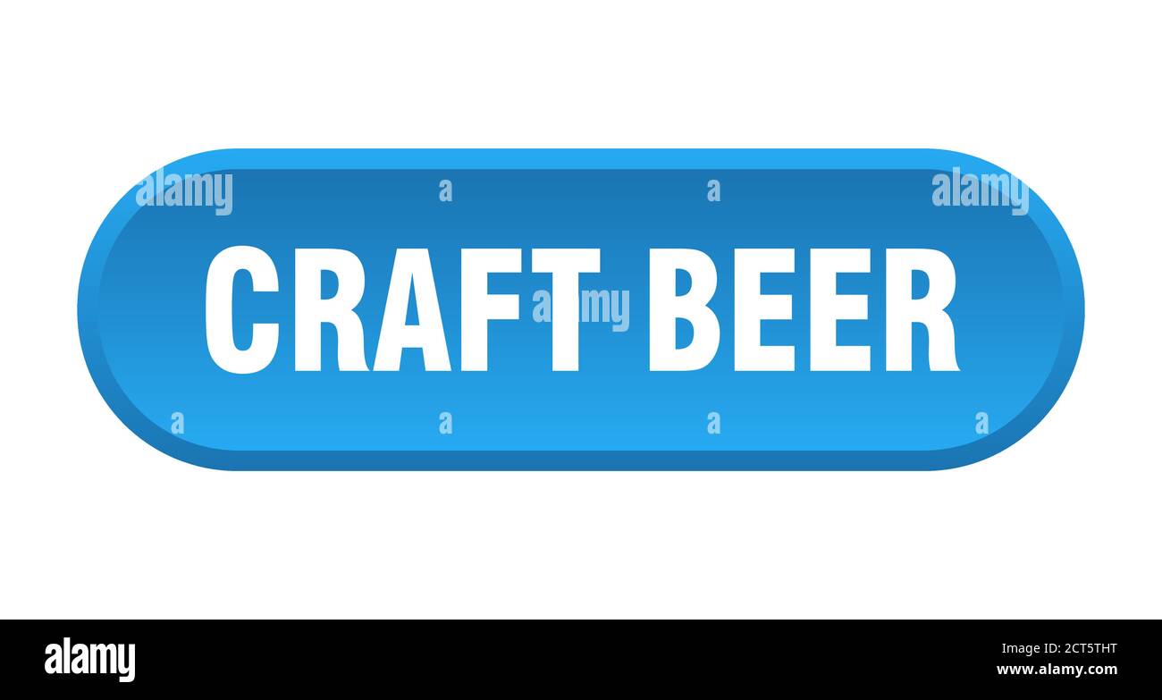 craft beer button. rounded sign isolated on white background Stock ...
