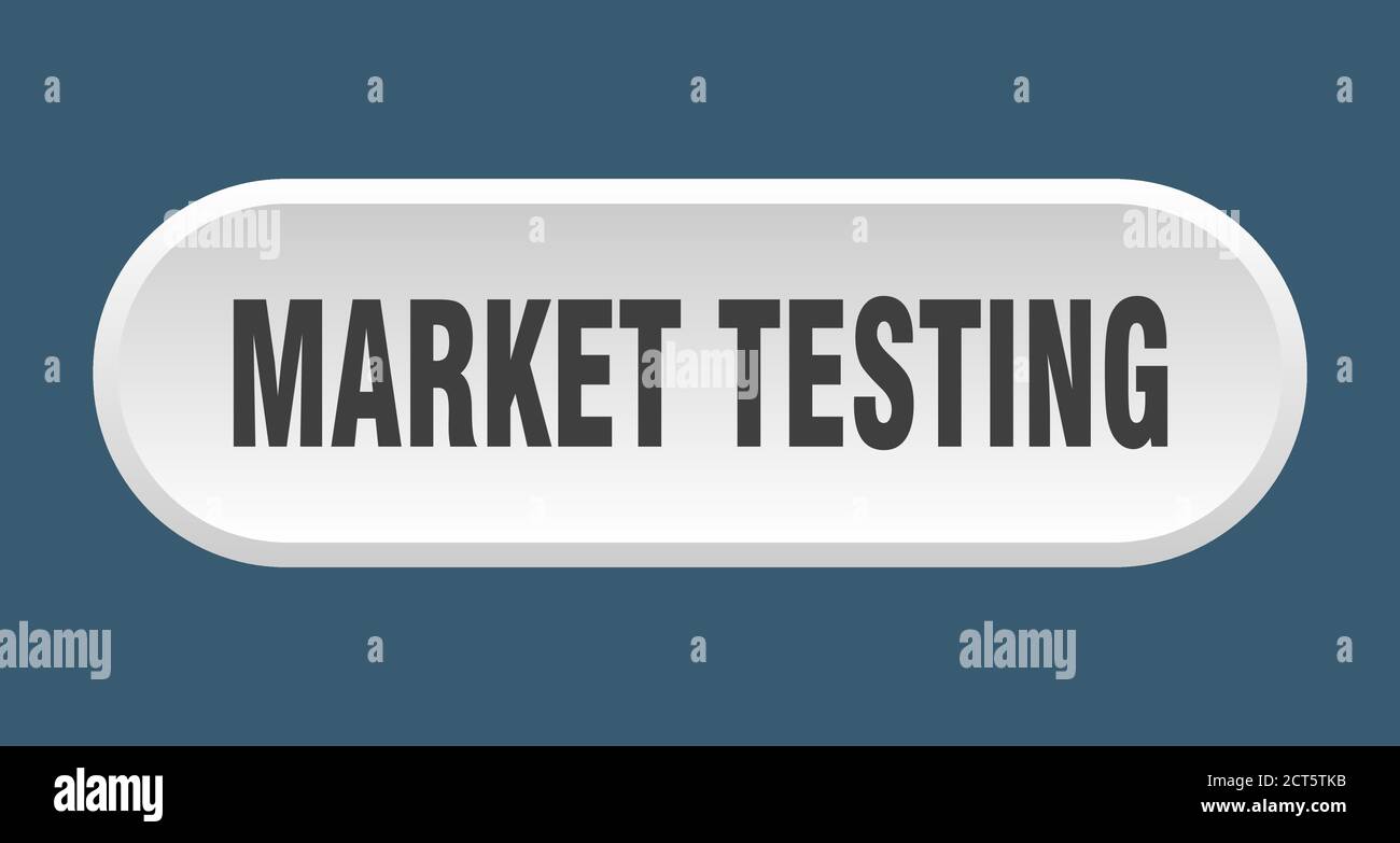 market testing button. rounded sign isolated on white background Stock ...