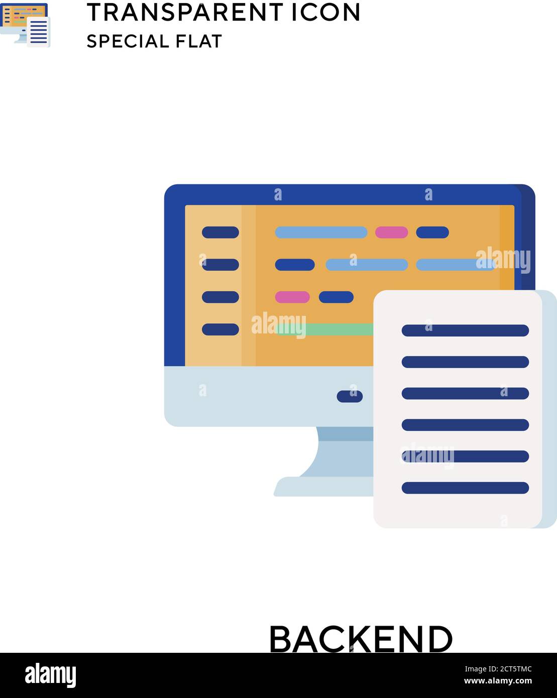 Backend Vector Icon Flat Style Illustration Eps 10 Vector Stock