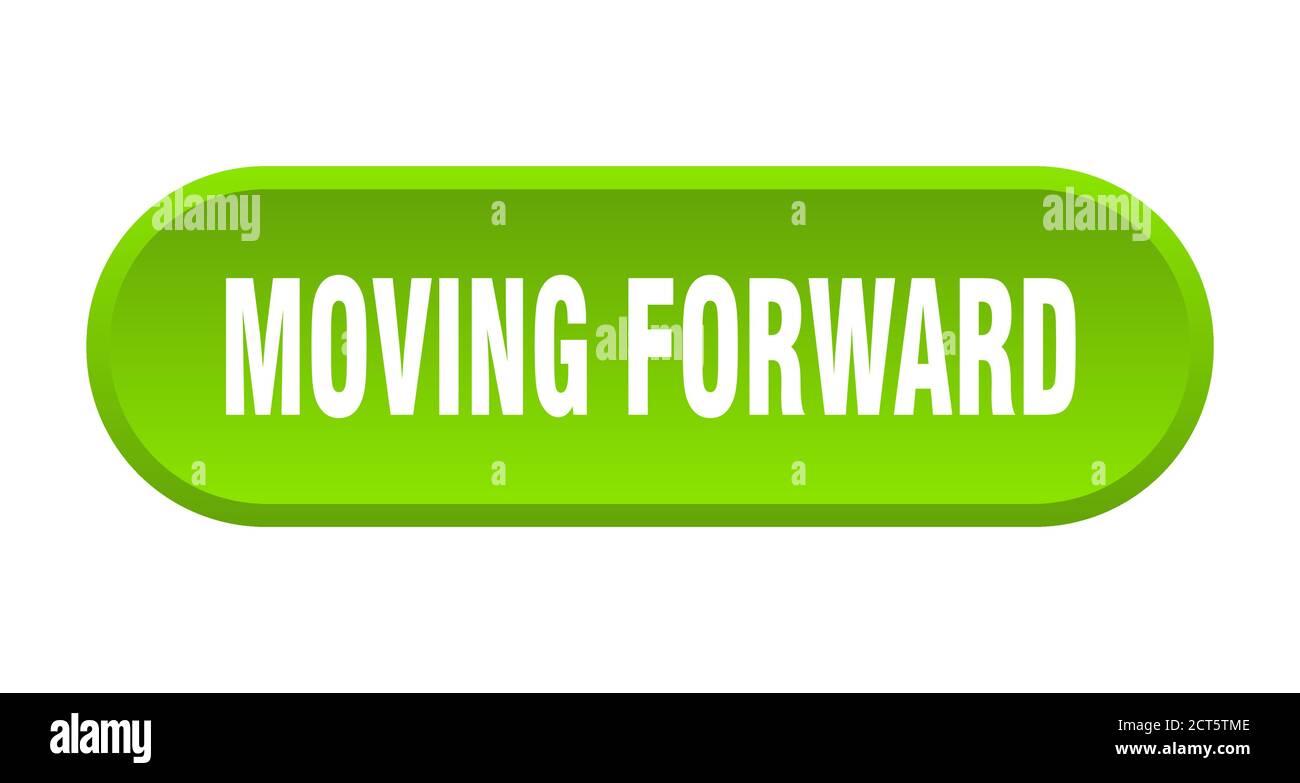 moving forward button. rounded sign isolated on white background Stock ...