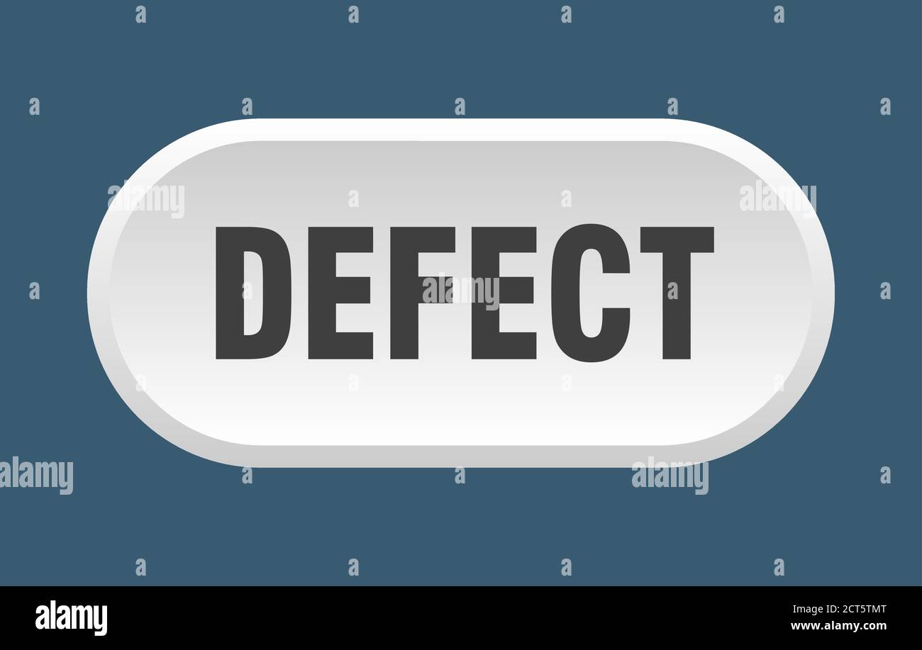 defect button. rounded sign isolated on white background Stock Vector ...