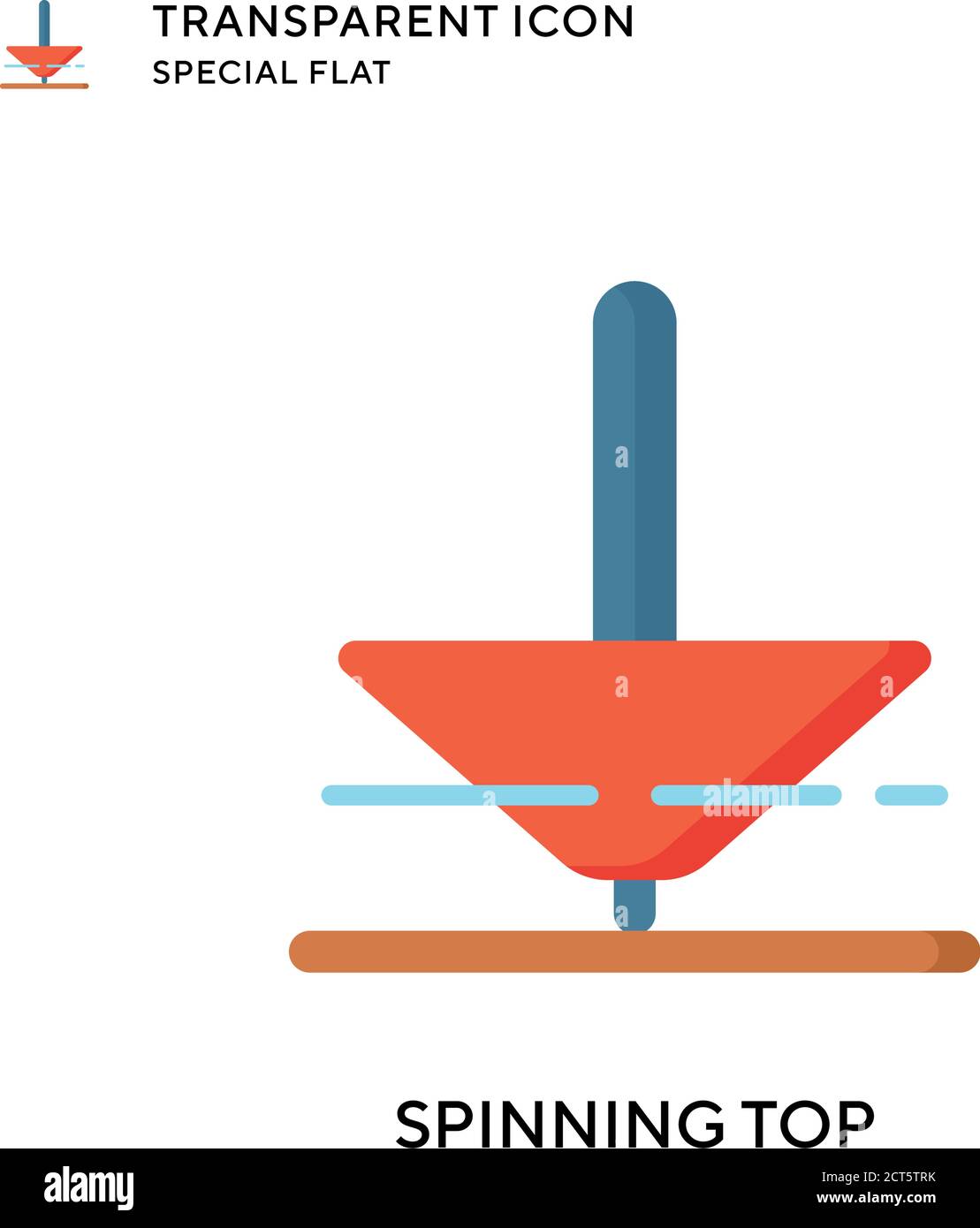 Spinning top vector icon. Flat style illustration. EPS 10 vector Stock ...