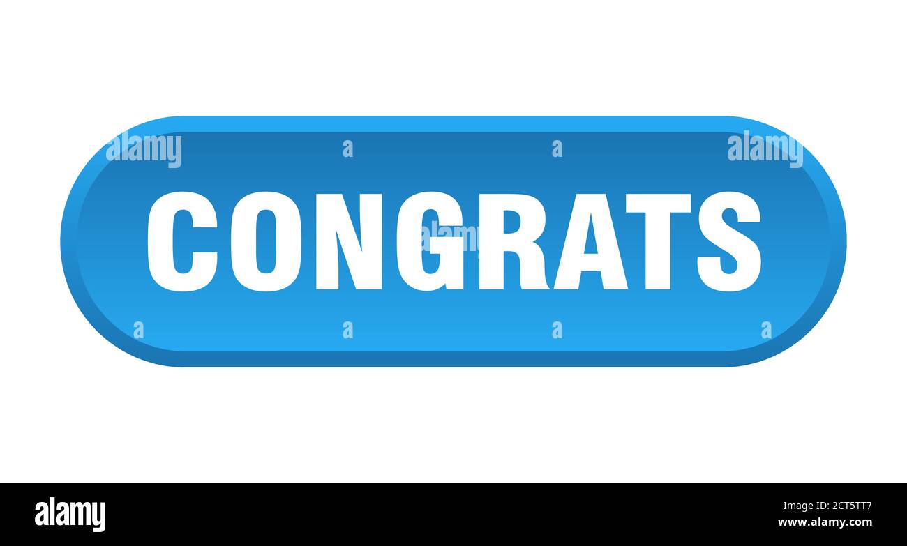 congrats button. rounded sign isolated on white background Stock Vector Image & Art - Alamy