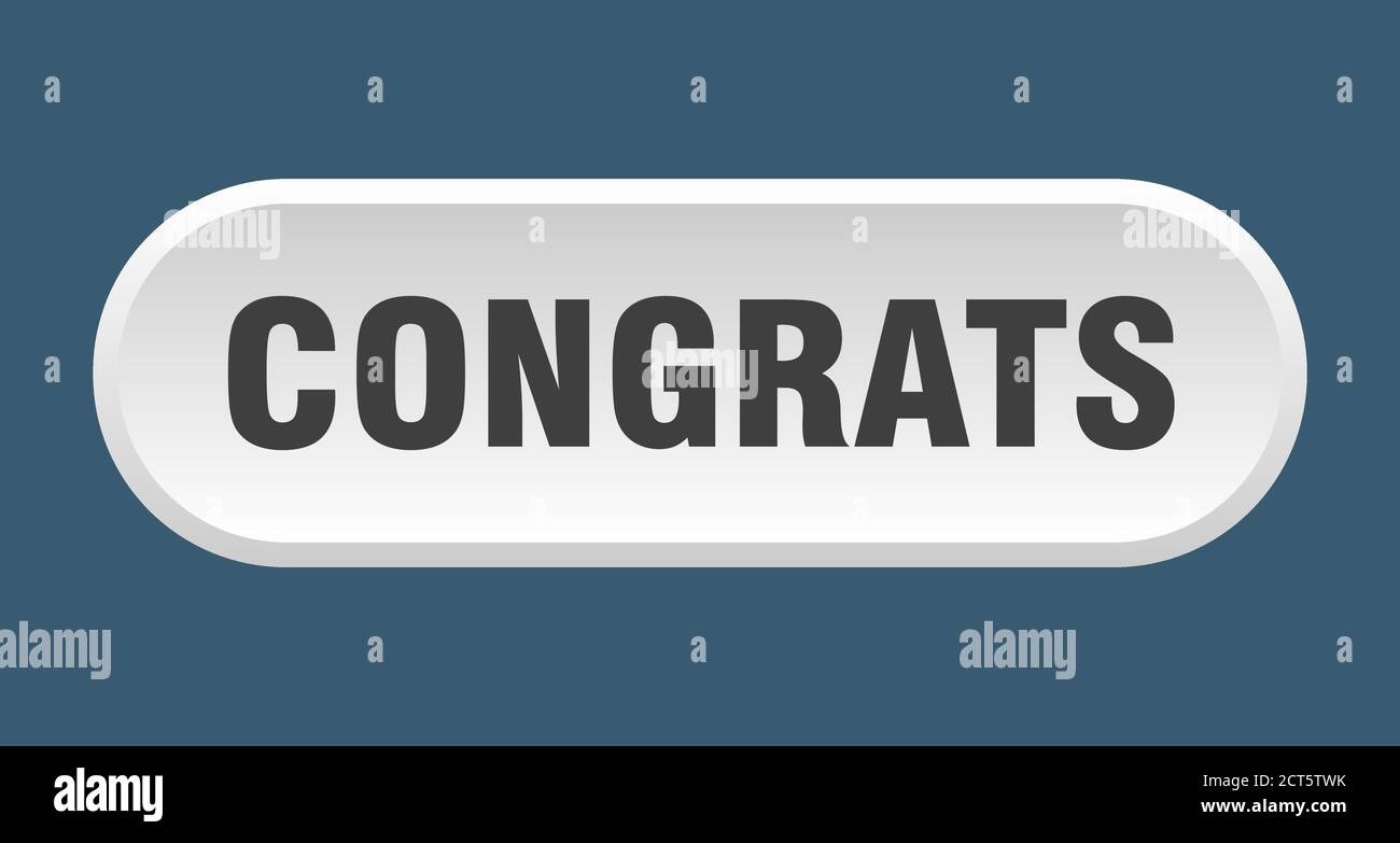 congrats button. rounded sign isolated on white background Stock Vector ...