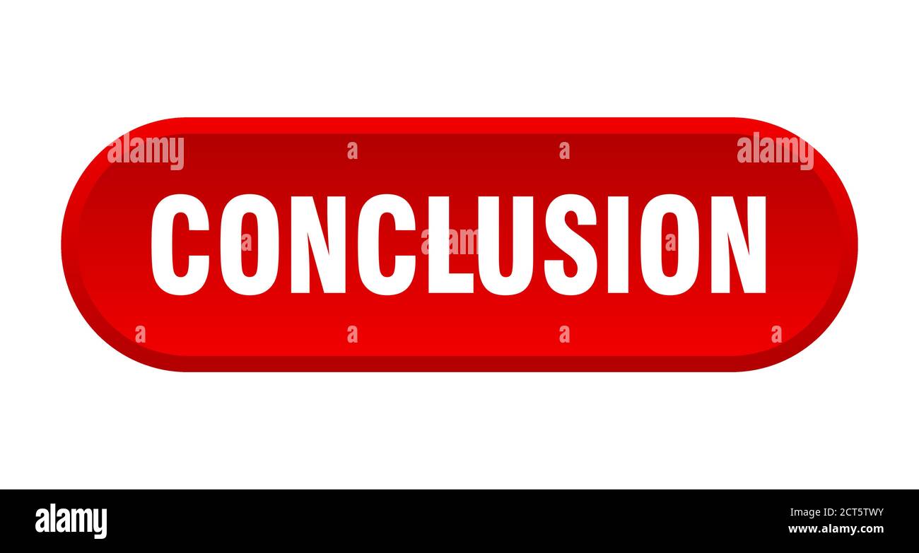 conclusion button. rounded sign isolated on white background Stock ...