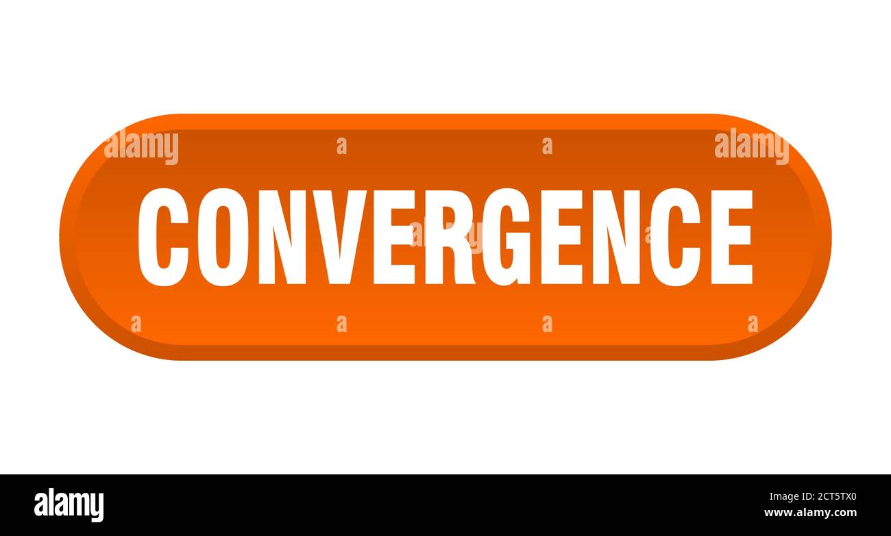 convergence button. rounded sign isolated on white background Stock ...