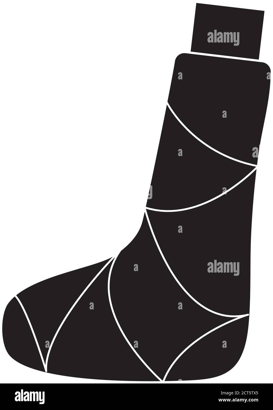 leg with cast silhouette style icon vector design Stock Vector Image ...