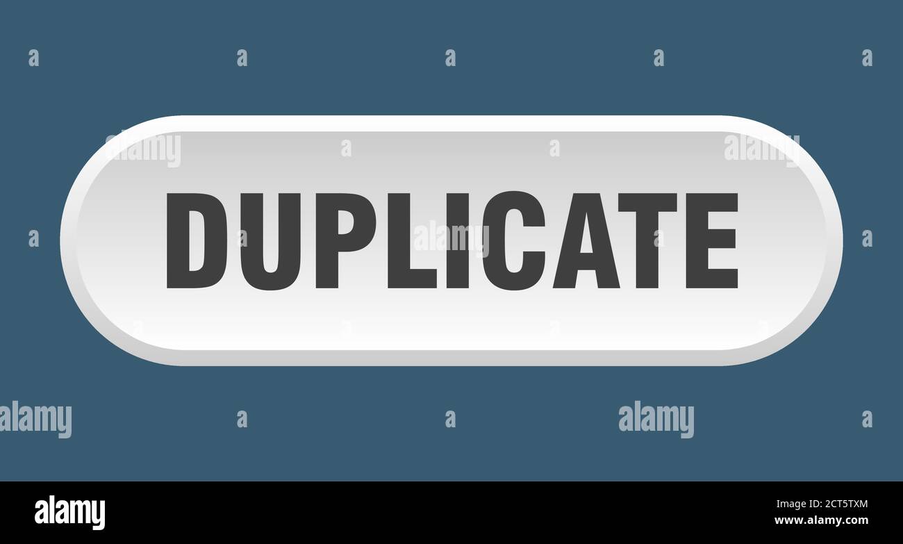 duplicate button. rounded sign isolated on white background Stock ...