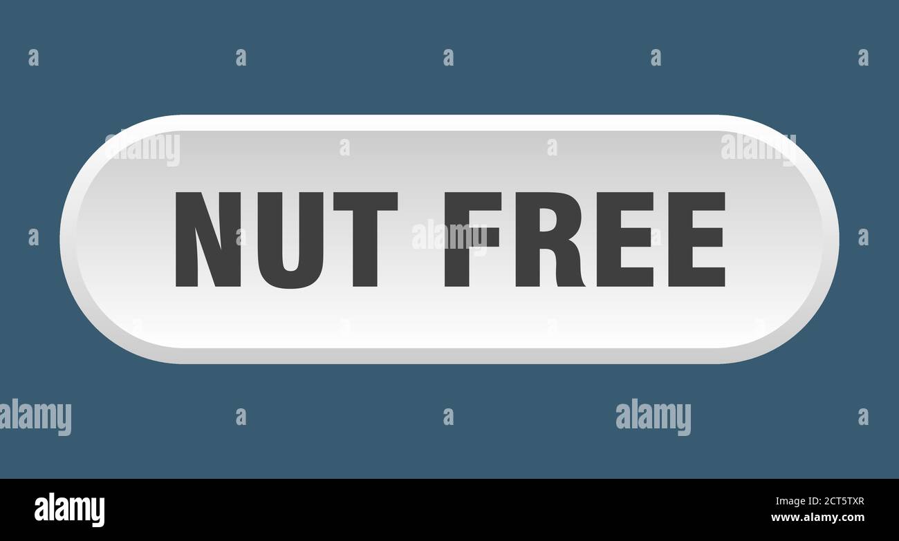 nut free button. rounded sign isolated on white background Stock Vector ...