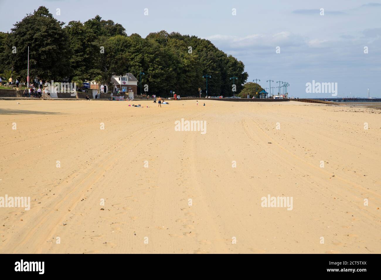 the fine sandy beach in ryde on the isle of wight Stock Photo - Alamy