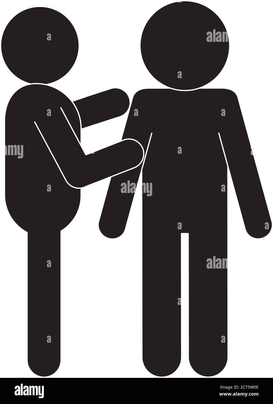 man helping other silhouette style icon vector design Stock Vector ...