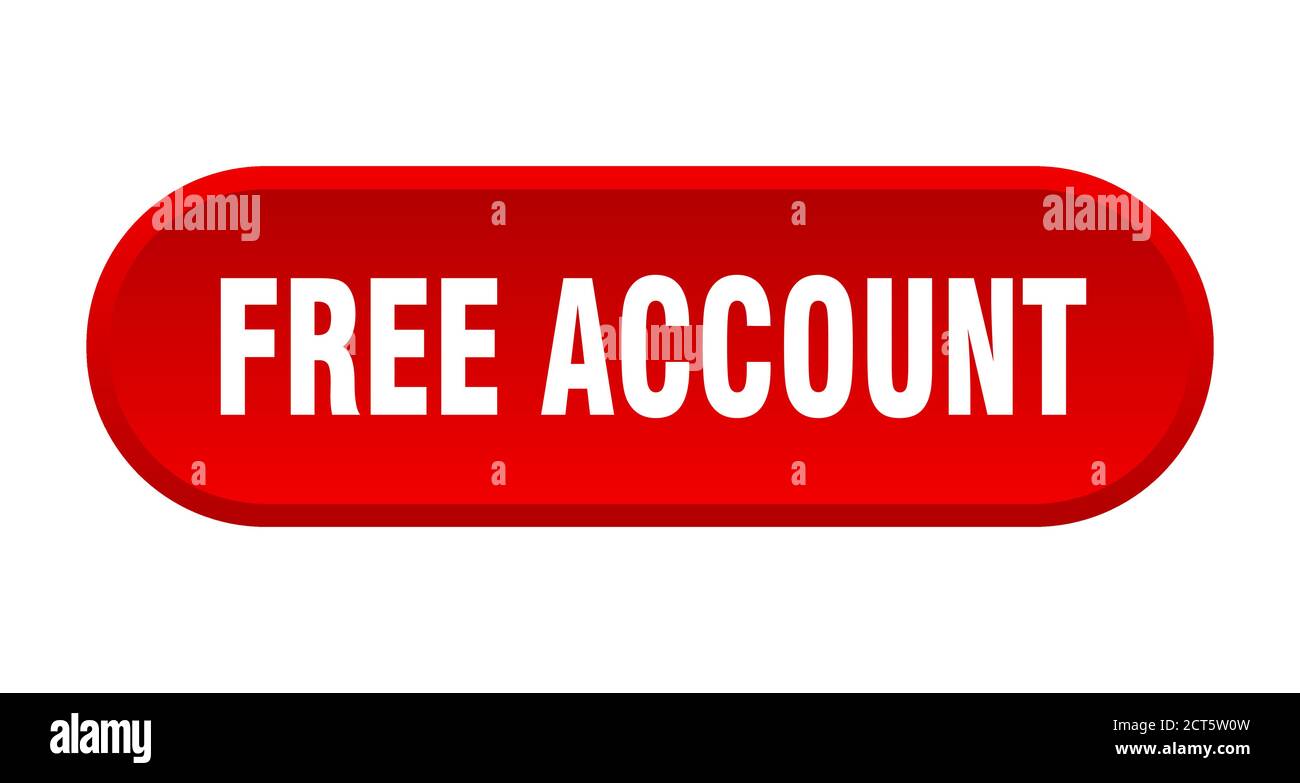 free account button. rounded sign isolated on white background Stock ...