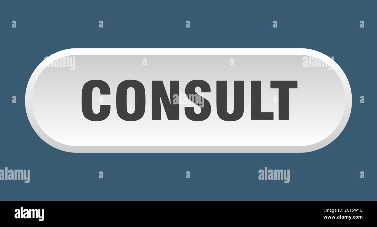 consult button. rounded sign isolated on white background Stock Vector ...