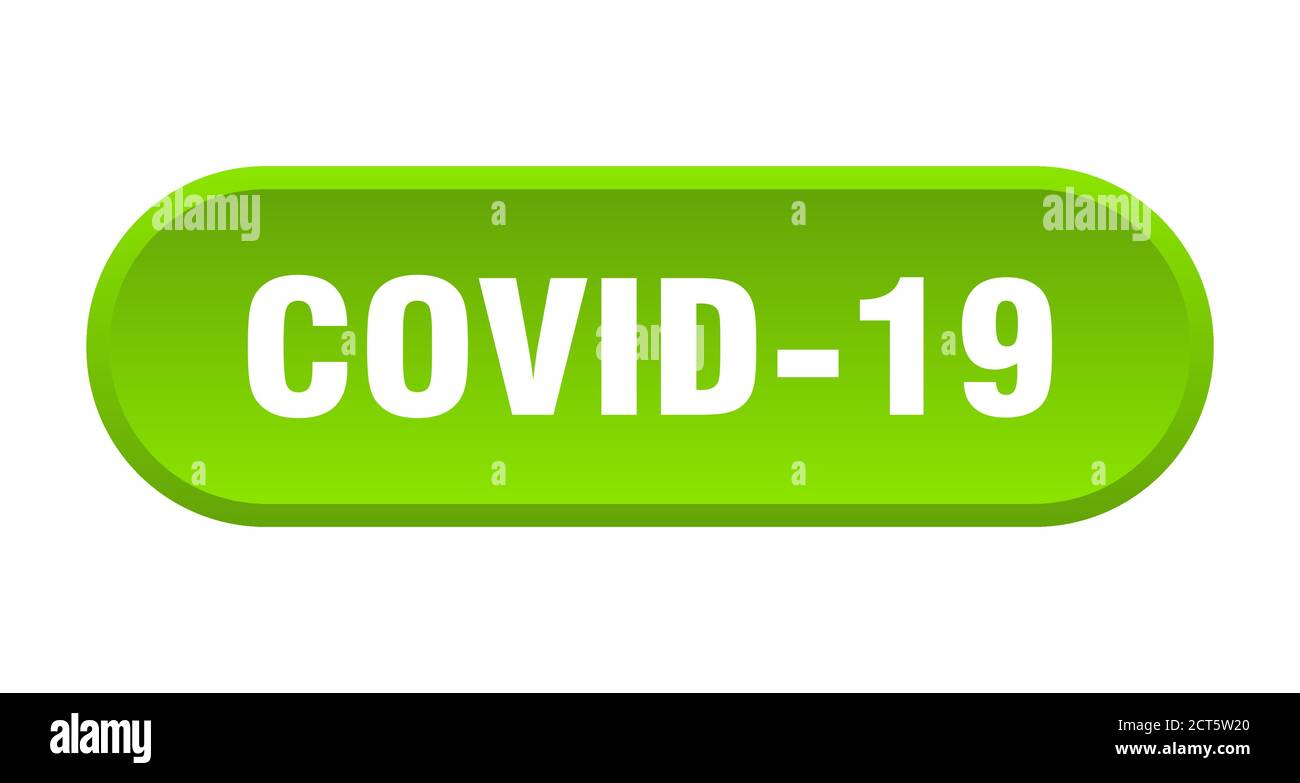 covid-19 button. rounded sign isolated on white background Stock Vector ...