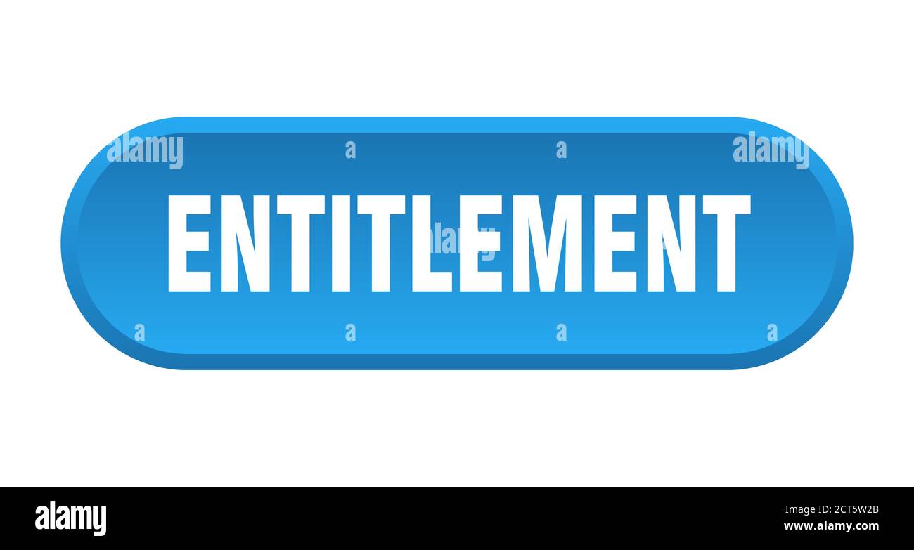 entitlement button. rounded sign isolated on white background Stock ...