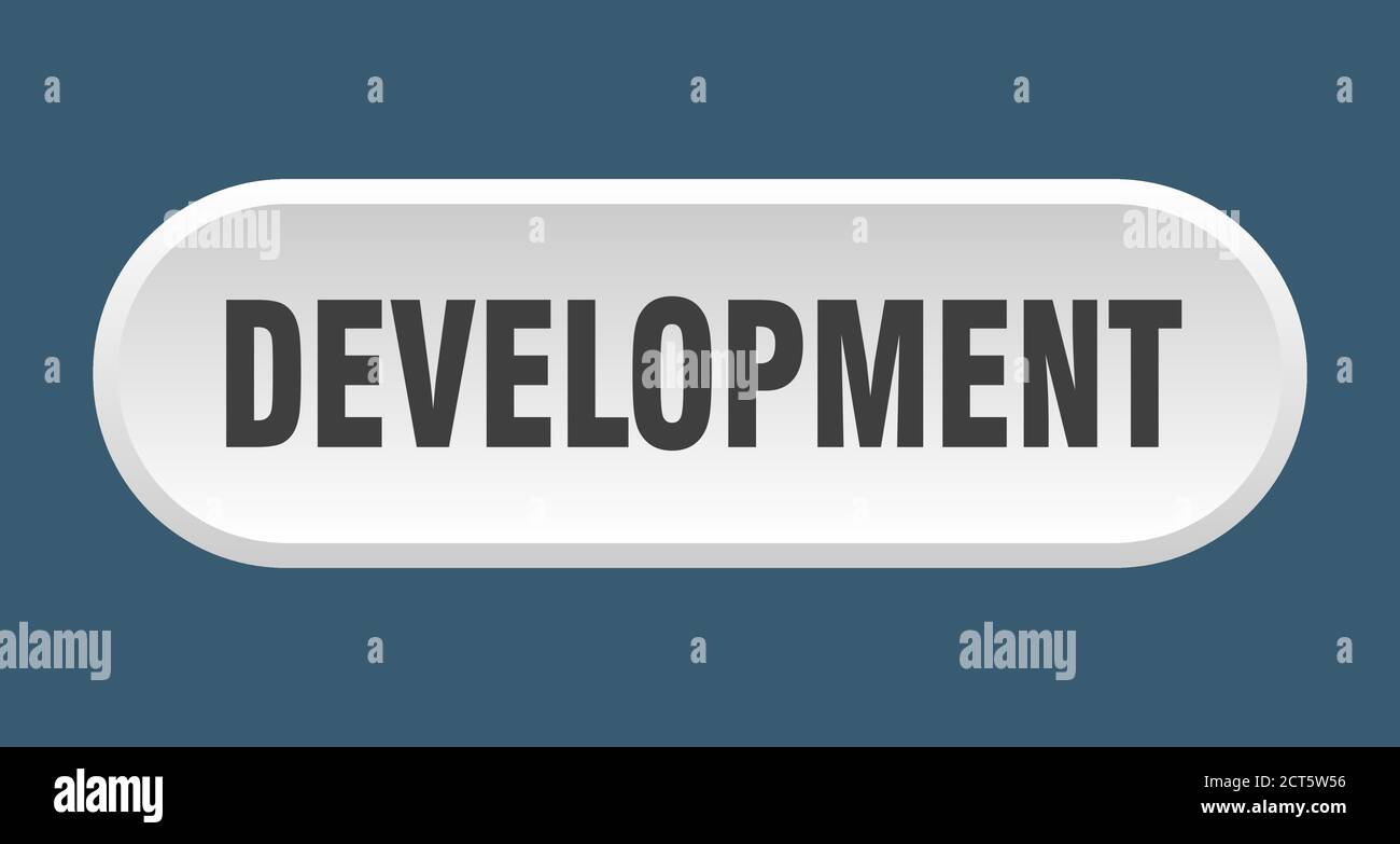 development button. rounded sign isolated on white background Stock ...